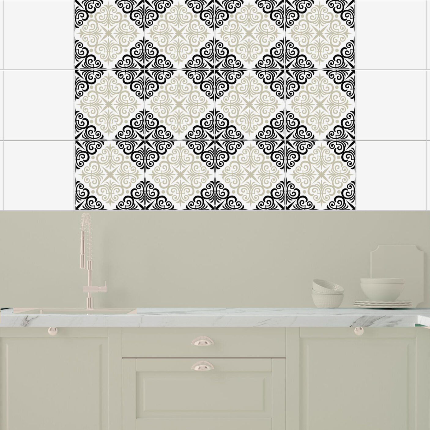 Azul Cinco Tile Decal - StickPretty