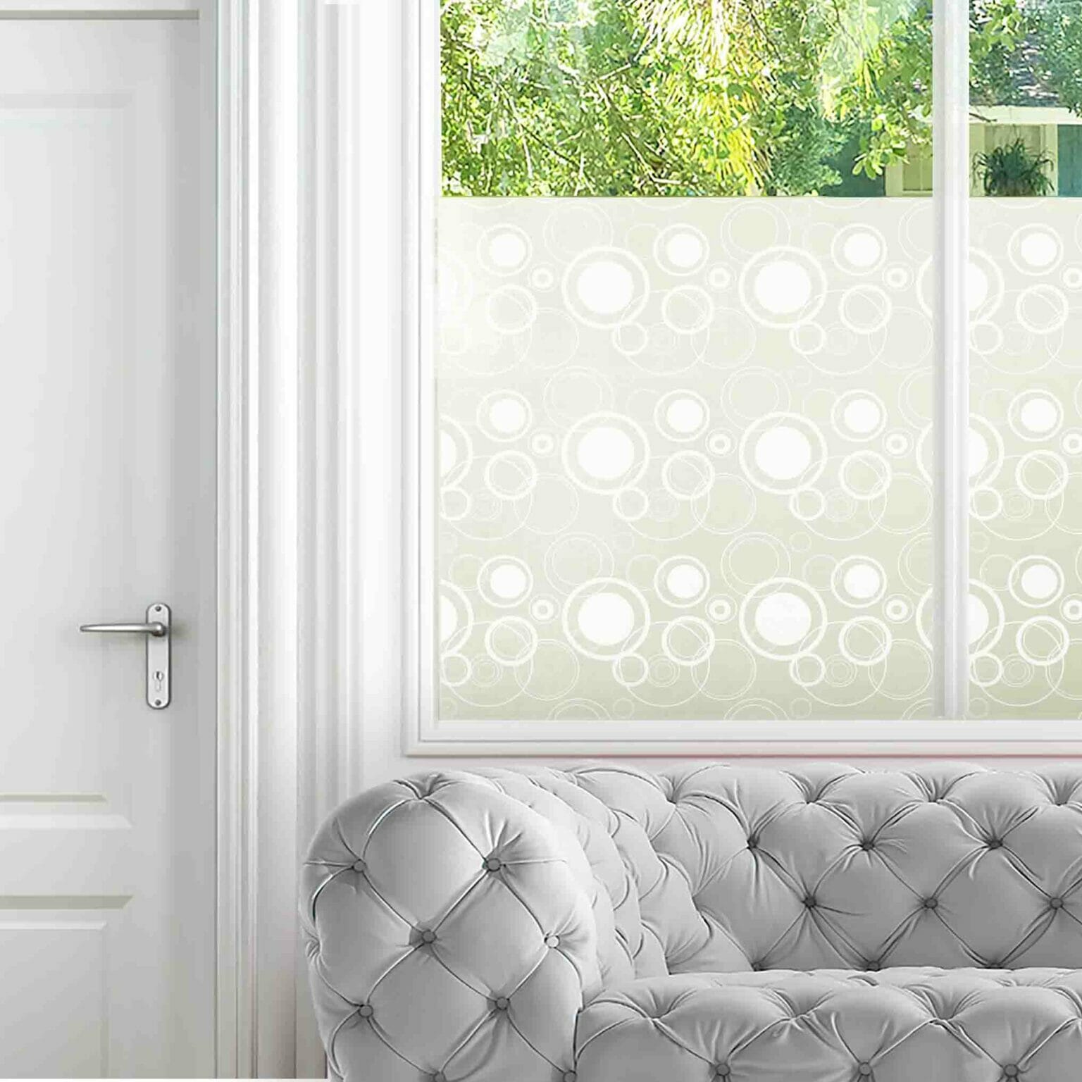 Geo Flora Privacy Window Film - StickPretty