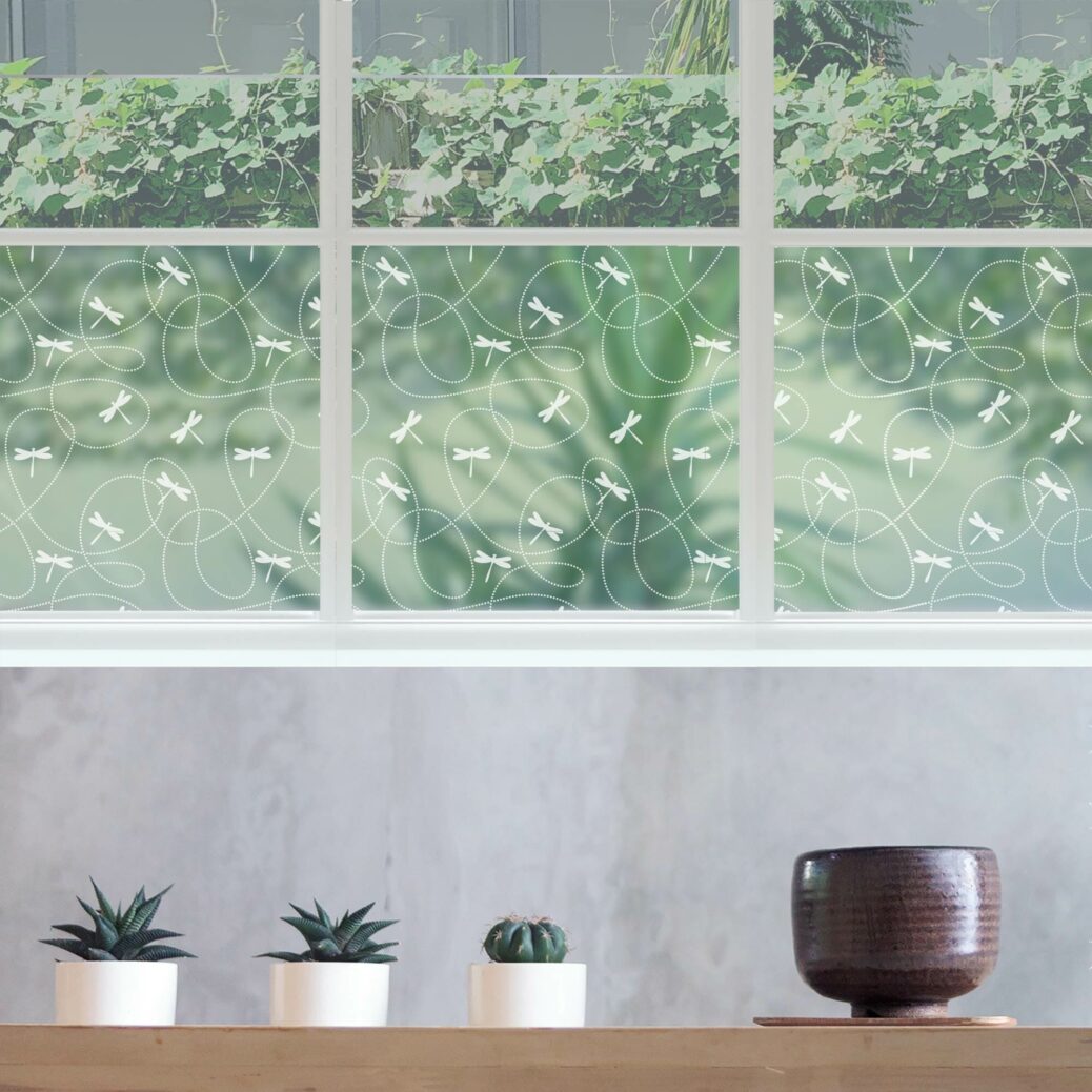 Geo Flora Privacy Window Film - StickPretty
