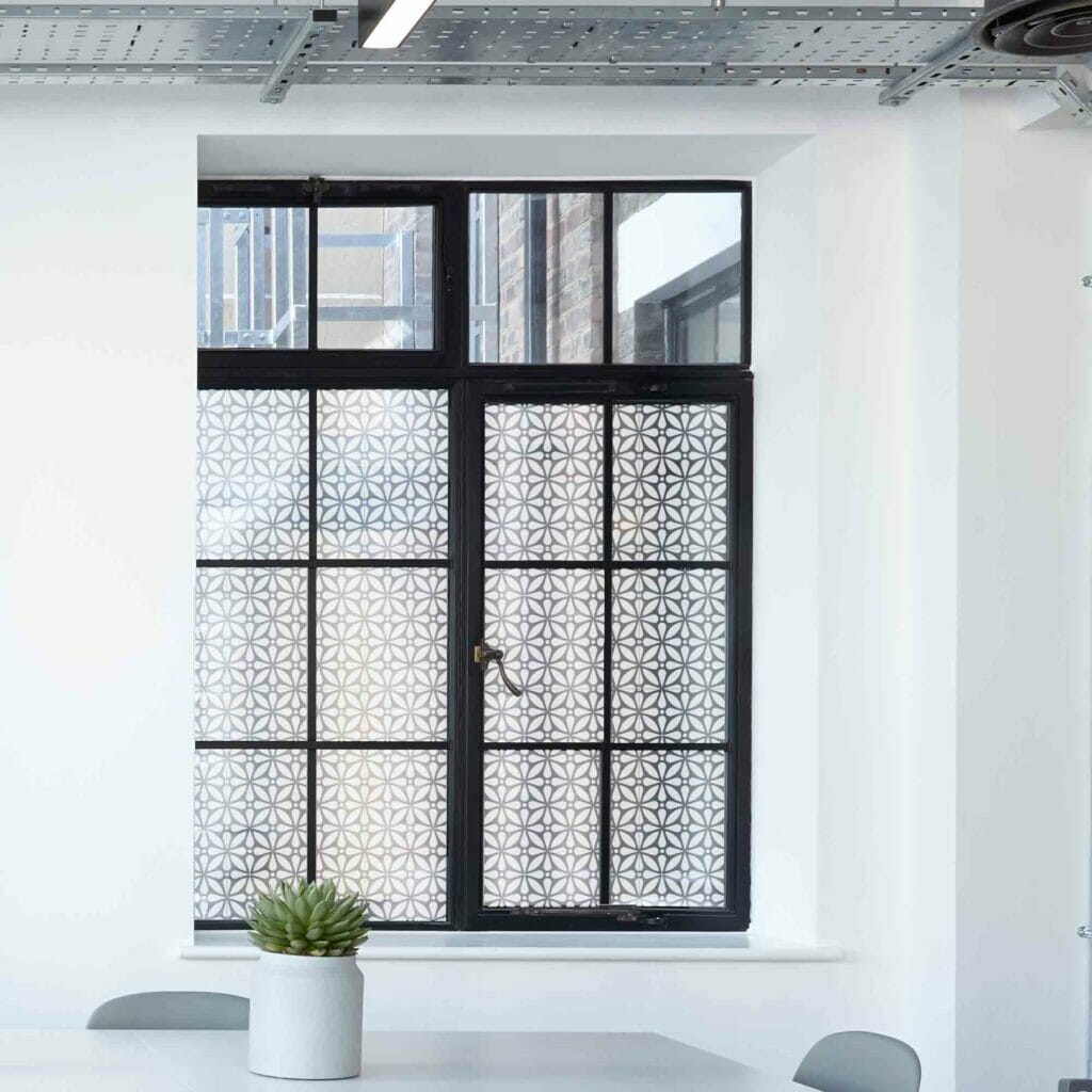 Geo Flora Privacy Window Film - StickPretty