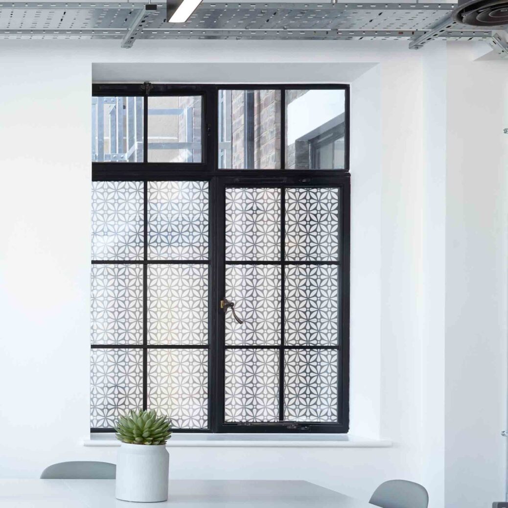 Geo Flora Privacy Window Film - StickPretty