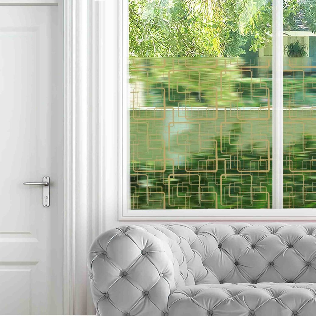 Mid-Century Modern Design Window Privacy Film | StickPretty