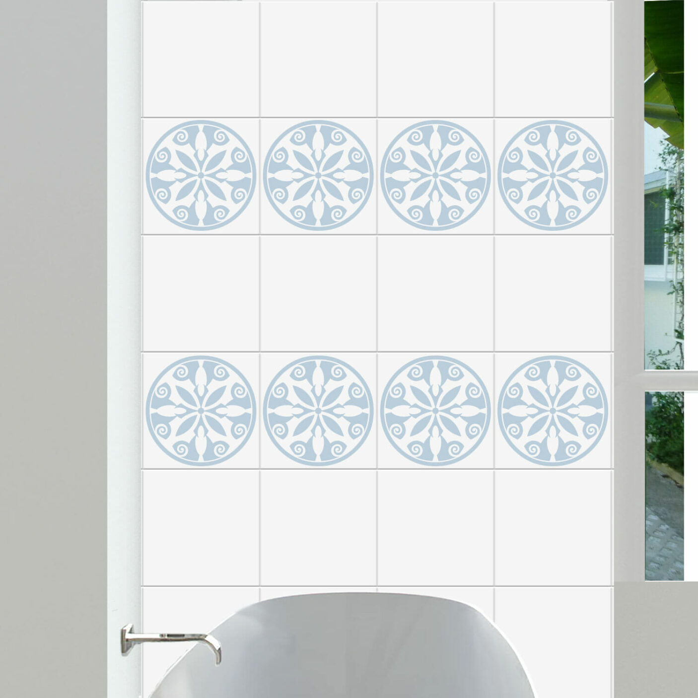 Azul Cinco Tile Decal - StickPretty