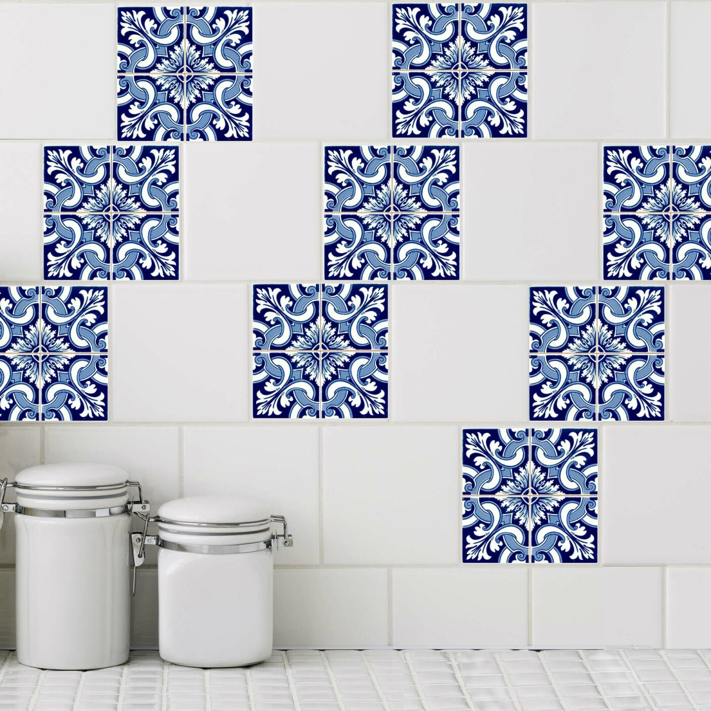 Azul Siete Tile Decal - StickPretty