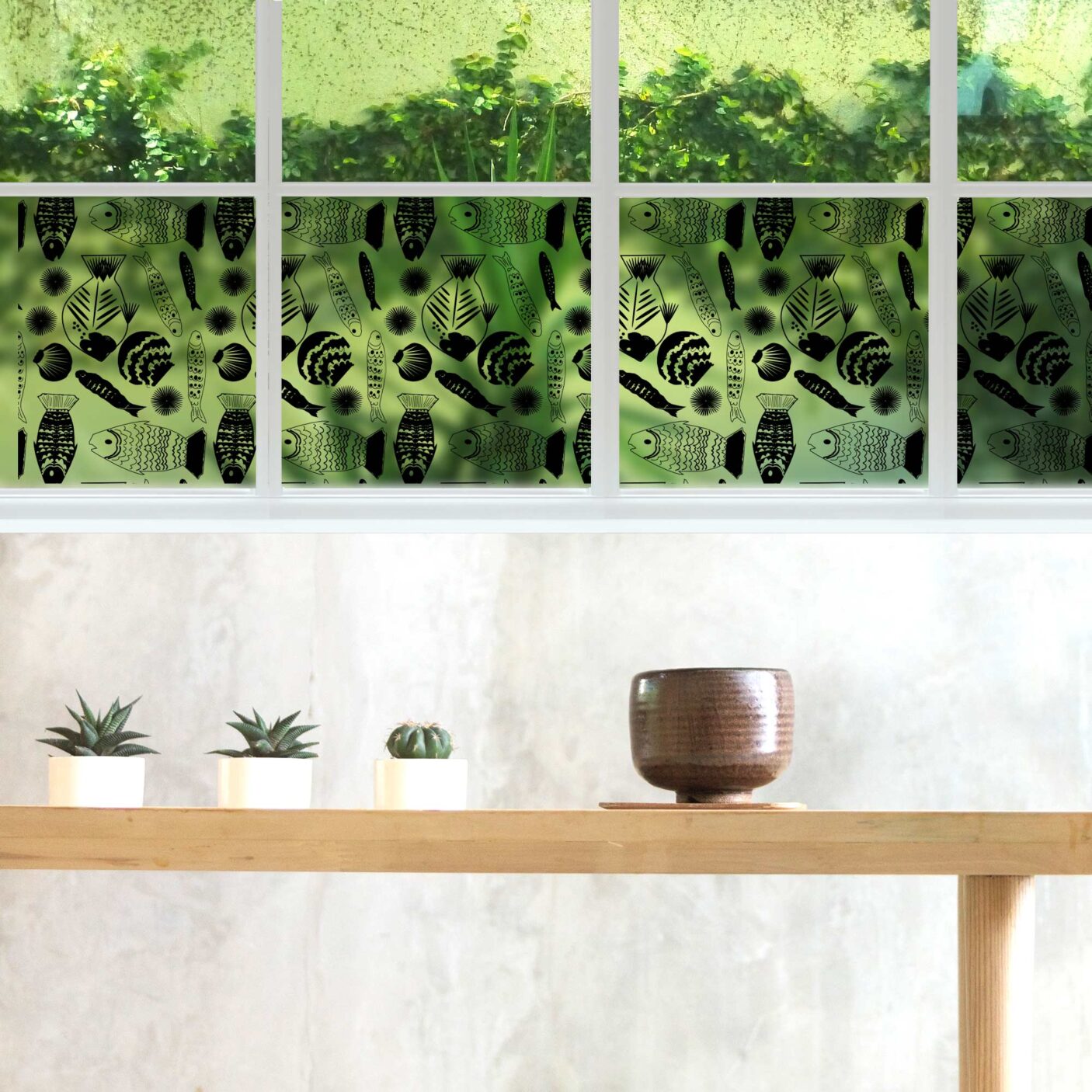 Fishy Fish Privacy Window Film - StickPretty