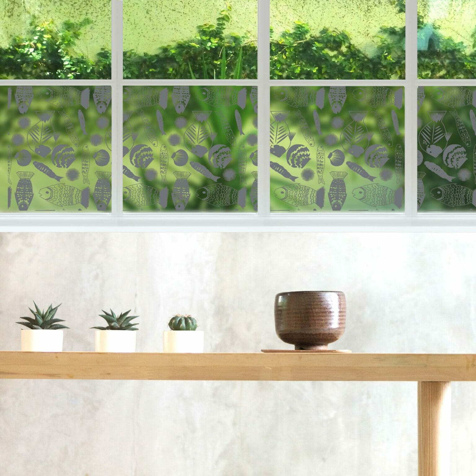 Fishy Fish Privacy Window Film - StickPretty
