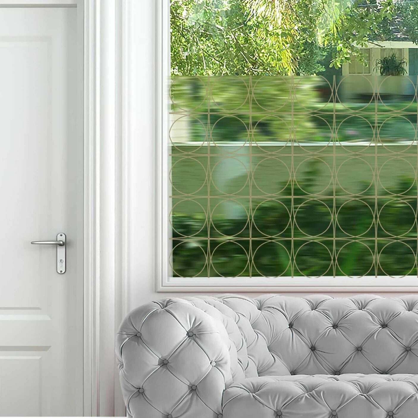 Mid-Century Modern Design Window Privacy Film | StickPretty